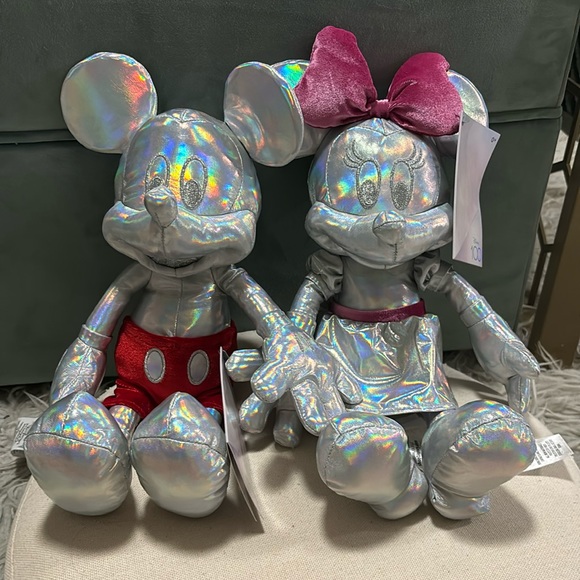 Disney | Toys | Disney 0 Collection Mickey And Minnie Plush Iridescent ...